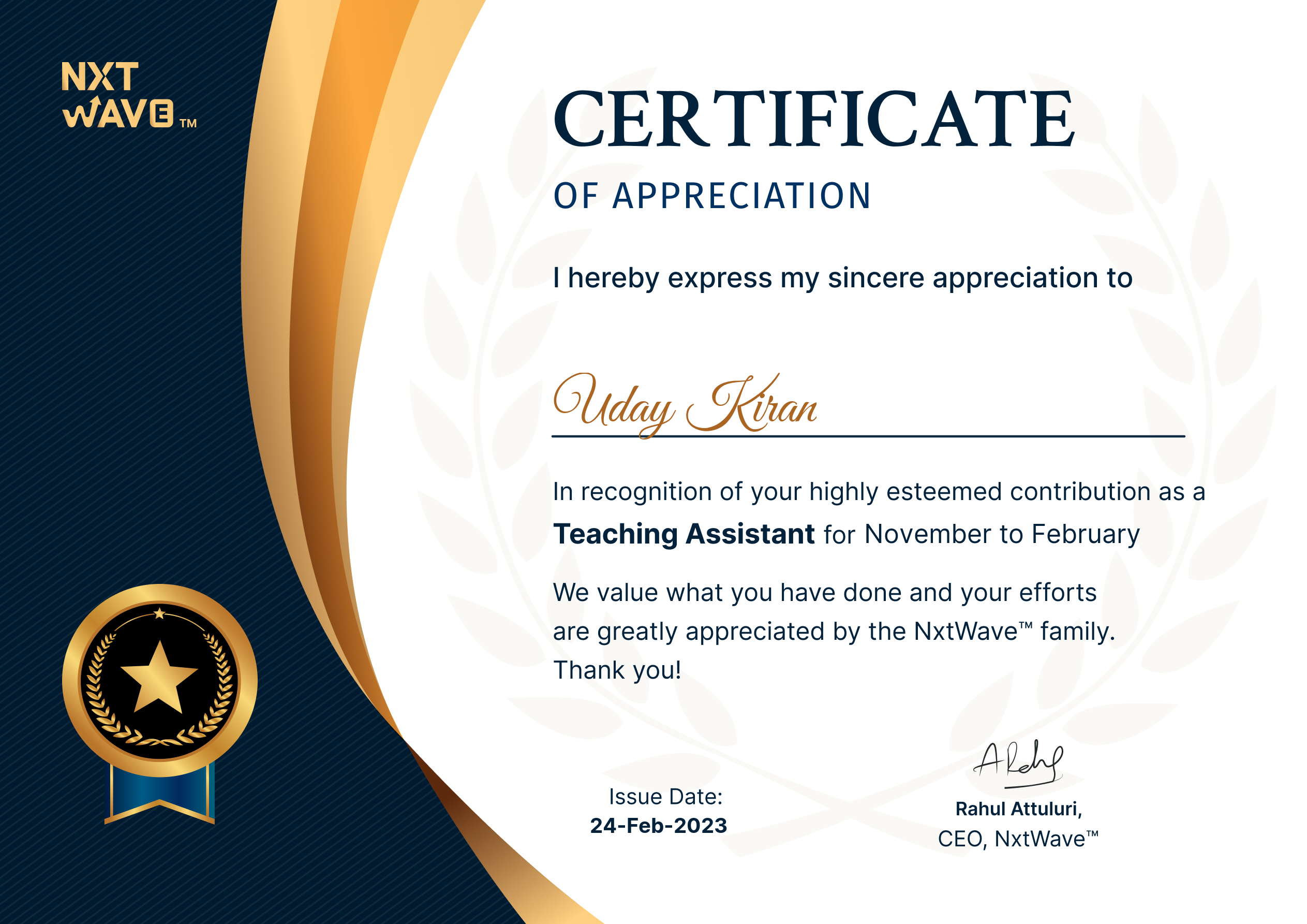 Uday Kiran Eatty - Full Stack Developer | React JS, JavaScript, Python, SQL | Alumnus of NxtWave ...